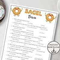 Bagel Bar Sign Template, Printable Bridal Shower Brunch Decor Download ...