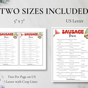 Sausage Trivia Game, Oktoberfest Party Game for Kids & Adults, German ...
