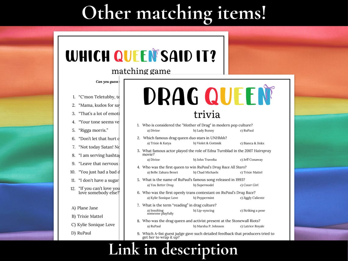 Pride Month Trivia Game, Pride Games for Work, Pride Party Ideas, Gay ...