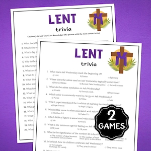 Lent Trivia Game, Easter Party Games, Sunday School Activities, Lenten ...