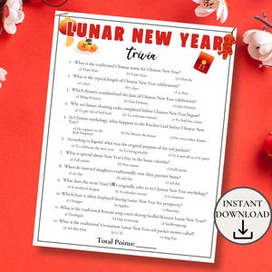 Lunar New Year Trivia,2025 Chinese New Year Games,chinese Party Games ...