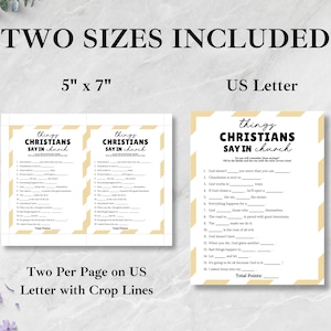 Christian Sayings Game,church Trivia,christian Icebreaker Game,games ...