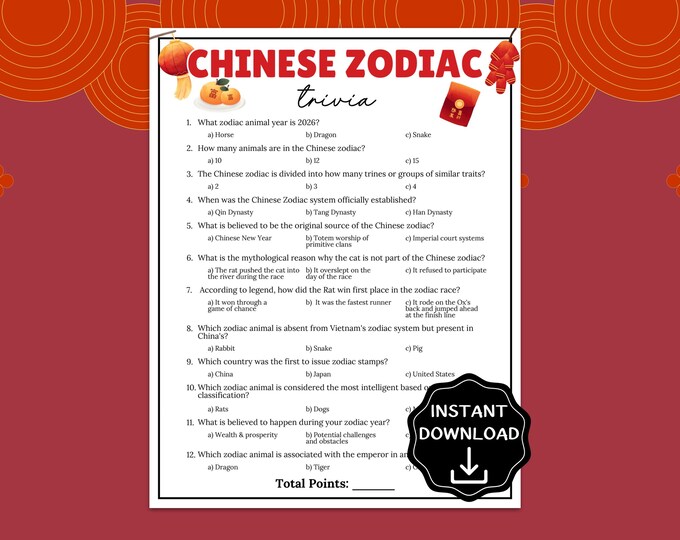 Chinese New Year Fact or Fiction Game, Lunar New Year Activity ...