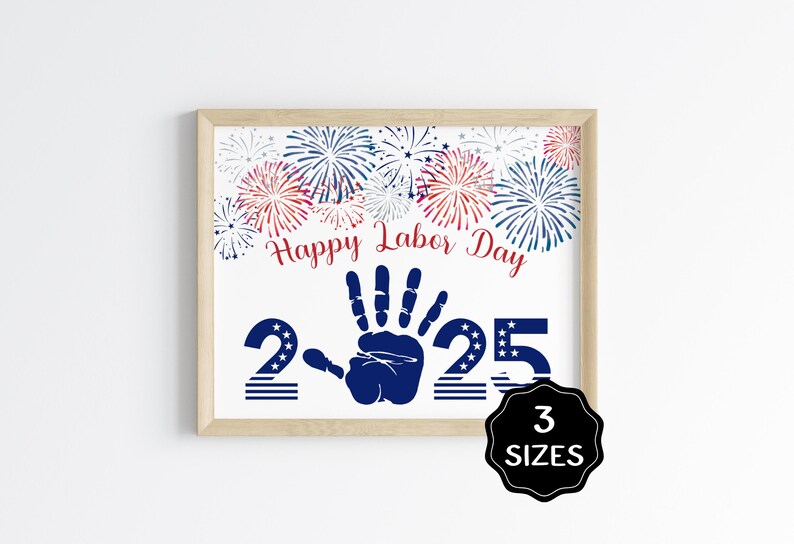 Labor Day 2025 Handprint Art, Labor Day Craft, Daycare or Preschool ...