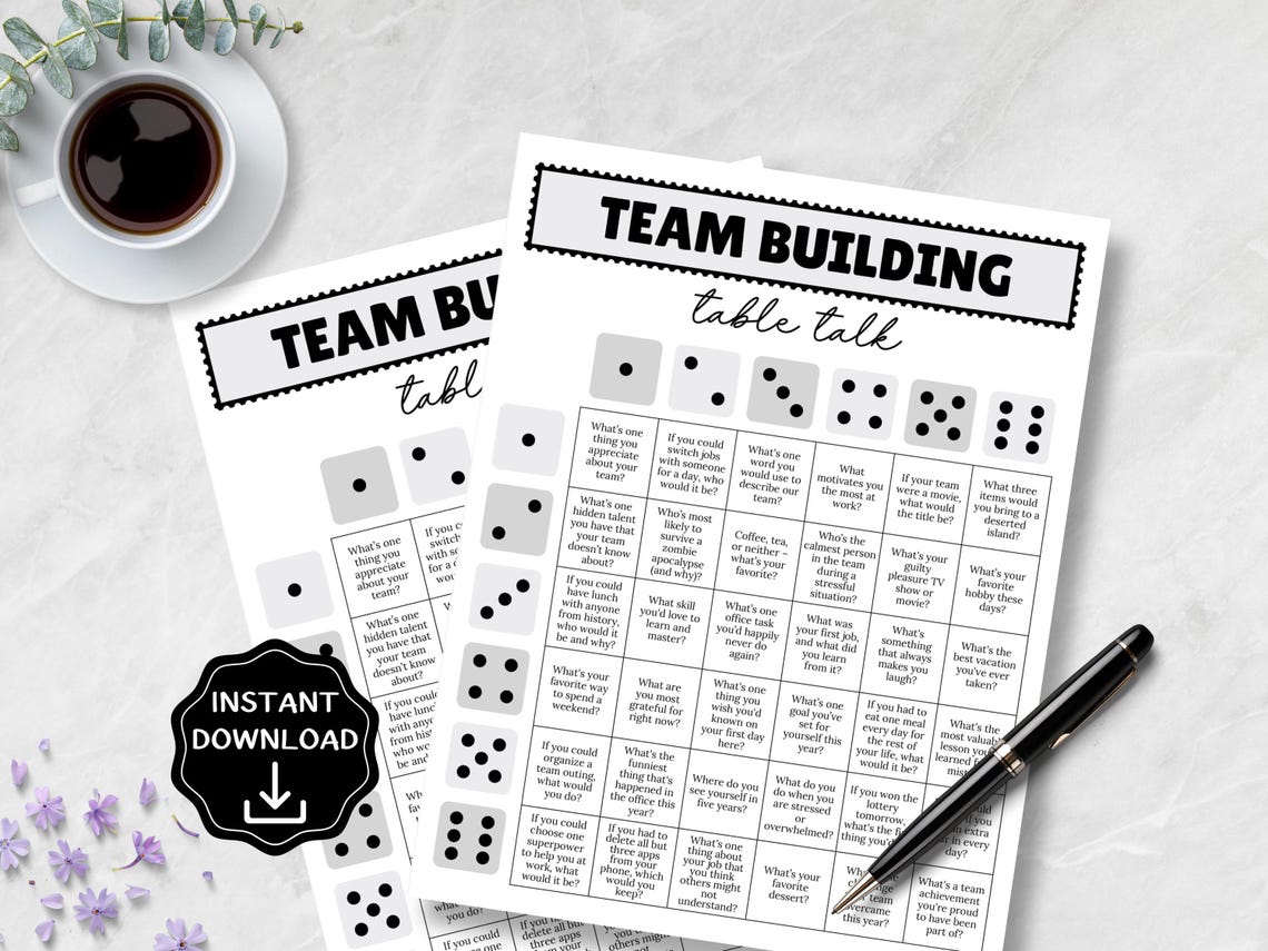 Team Building Roll and Share Game, Team Building Games for Work, Office ...