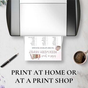 What's Your Bookworm Name With Name Tags, Book Club Games Printable ...