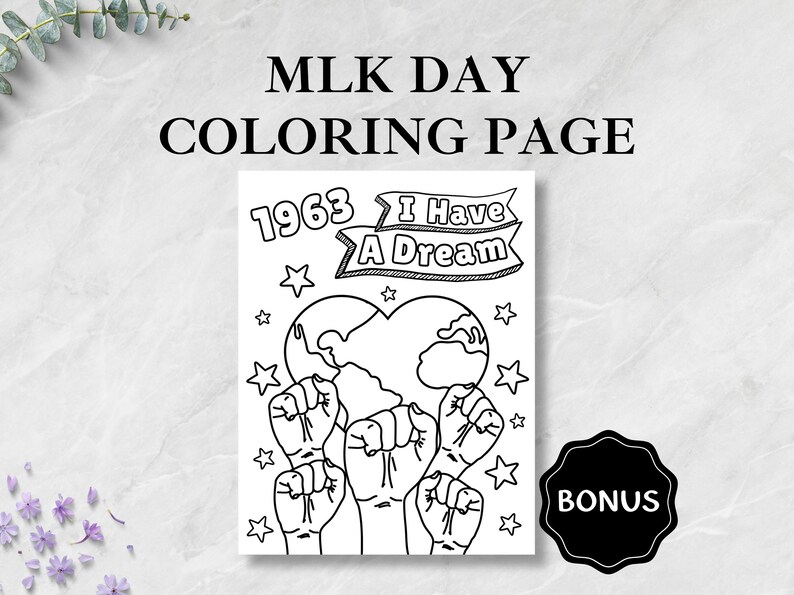 Martin Luther King Day Fingerprint Craft, MLK Day Handprint Art, Black ...
