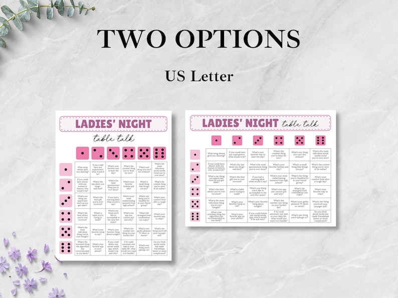 Ladies Night Dice Game, Ladies Night Games Fun, Girls Conversation ...