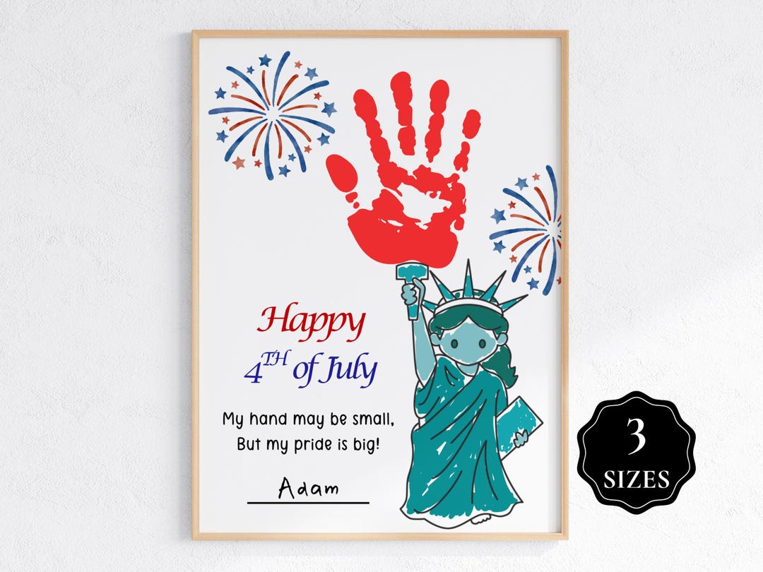 4th of July Handprint Craft, Statue of Liberty Craft, Preschool ...