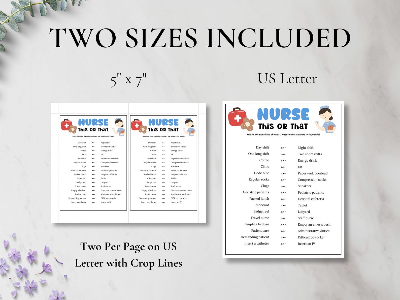 Nurse This or That Game, Printable Nurse Games, Nurse Appreciation Week ...