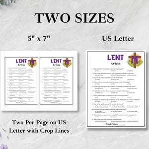 Lent Trivia Game, Easter Party Games, Sunday School Activities, Lenten ...