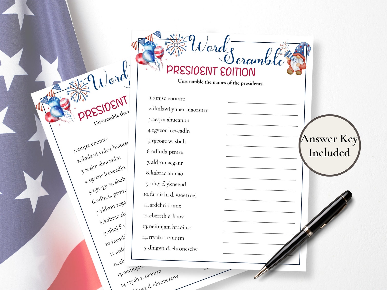 4th of July Word Scramble, 4th of July Trivia Questions for Kids ...