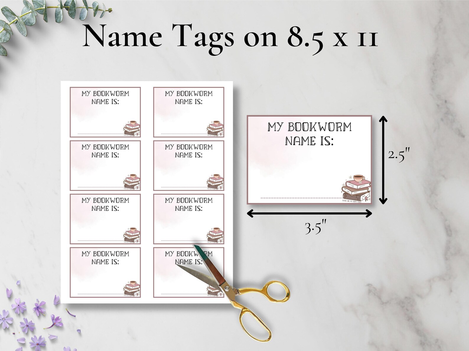 What's Your Bookworm Name With Name Tags, Book Club Games Printable ...
