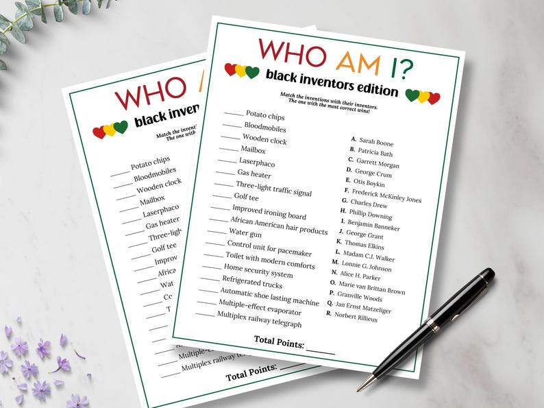 Juneteenth Games, Black Inventors Match up Game, Juneteenth Activities ...