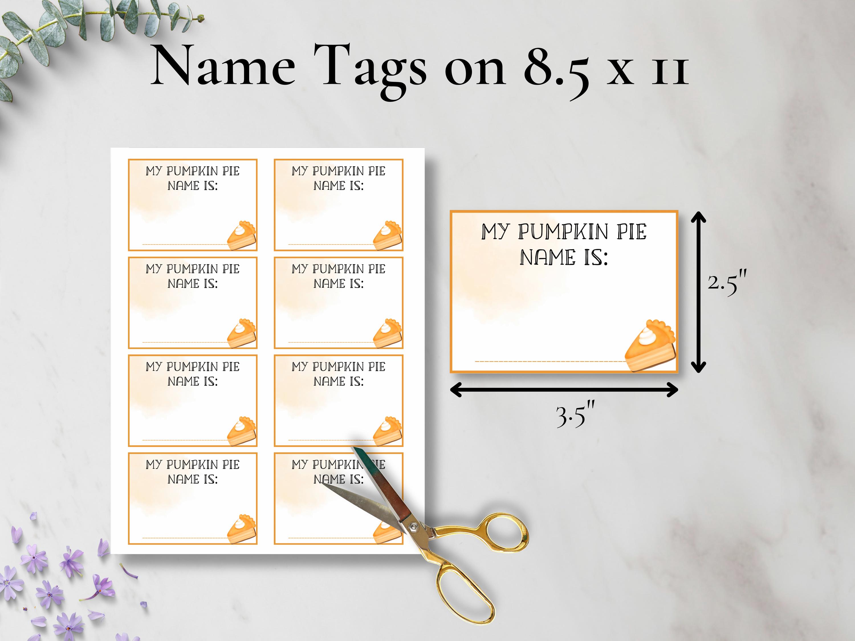 What's Your Pumpkin Pie Name Game With Name Tags, Friendsgiving Party ...