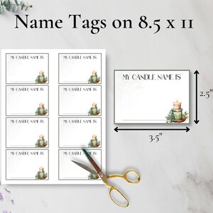 What's Your Candle Name Game With Name Tags, Candle Birthday Party ...