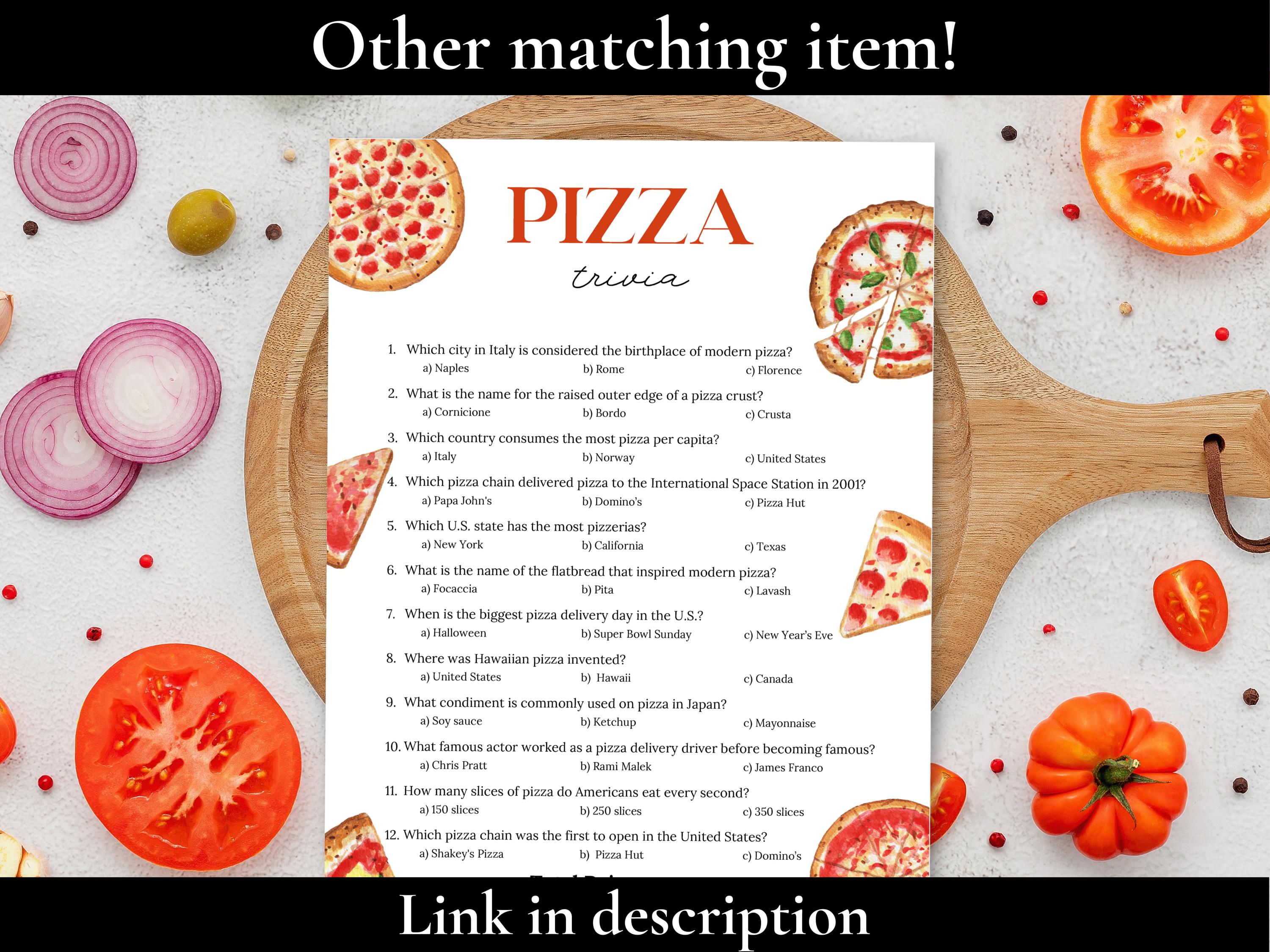 What's Your Pizza Name With Name Tags, Pizza Baby Shower Games, Pizza ...