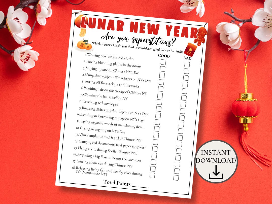 Lunar New Year Superstitions Game, 2025 Chinese New Year Dos and Don'ts ...