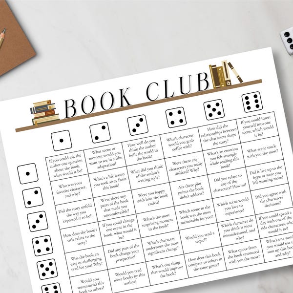 Book Club Games - Etsy