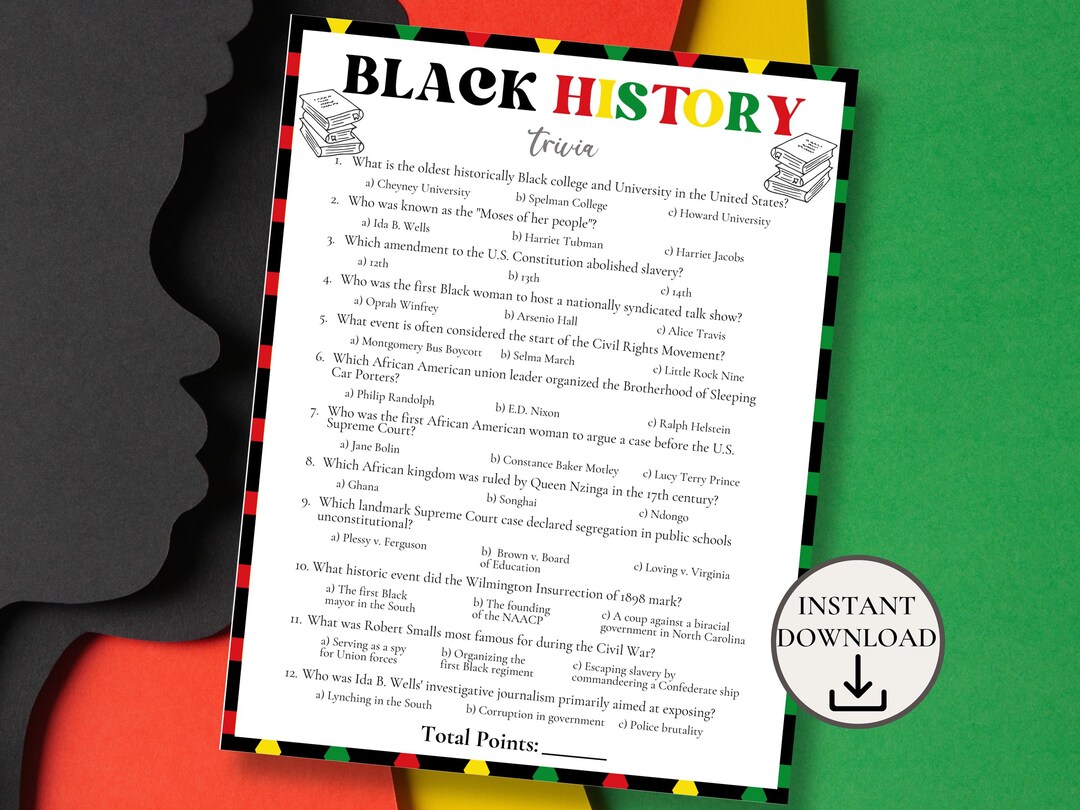 Black History Month Trivia, Black History Trivia, Black History Month ...