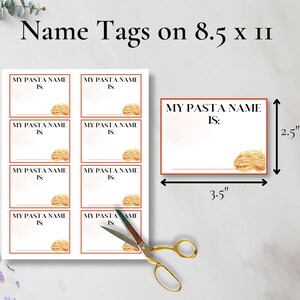 What's Your Pasta Name With Name Tags, Pasta Games for Kids&adults ...