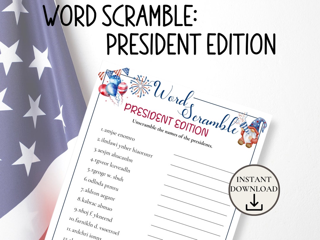4th of July Word Scramble, 4th of July Trivia Questions for Kids ...