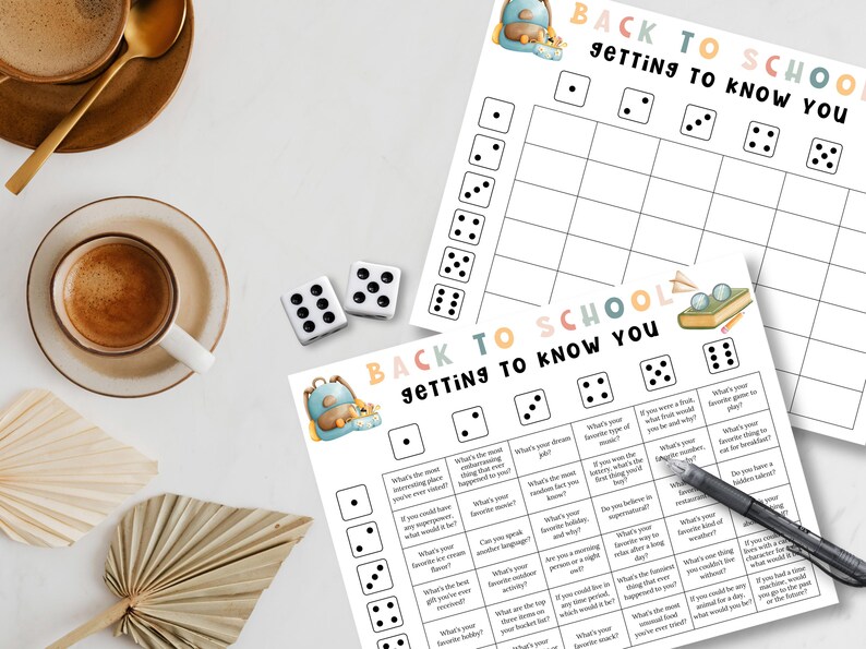 Back to School Dicebreaker, Get to Know You Dice Game, Fun Classroom ...