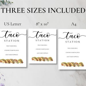 Taco Bar Sign With Table Cards, Taco Tuesday Party, Printable Fiesta ...