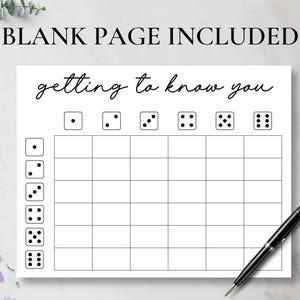 Getting to Know You Printable Game, Dicebreaker Roll and Tell Game ...