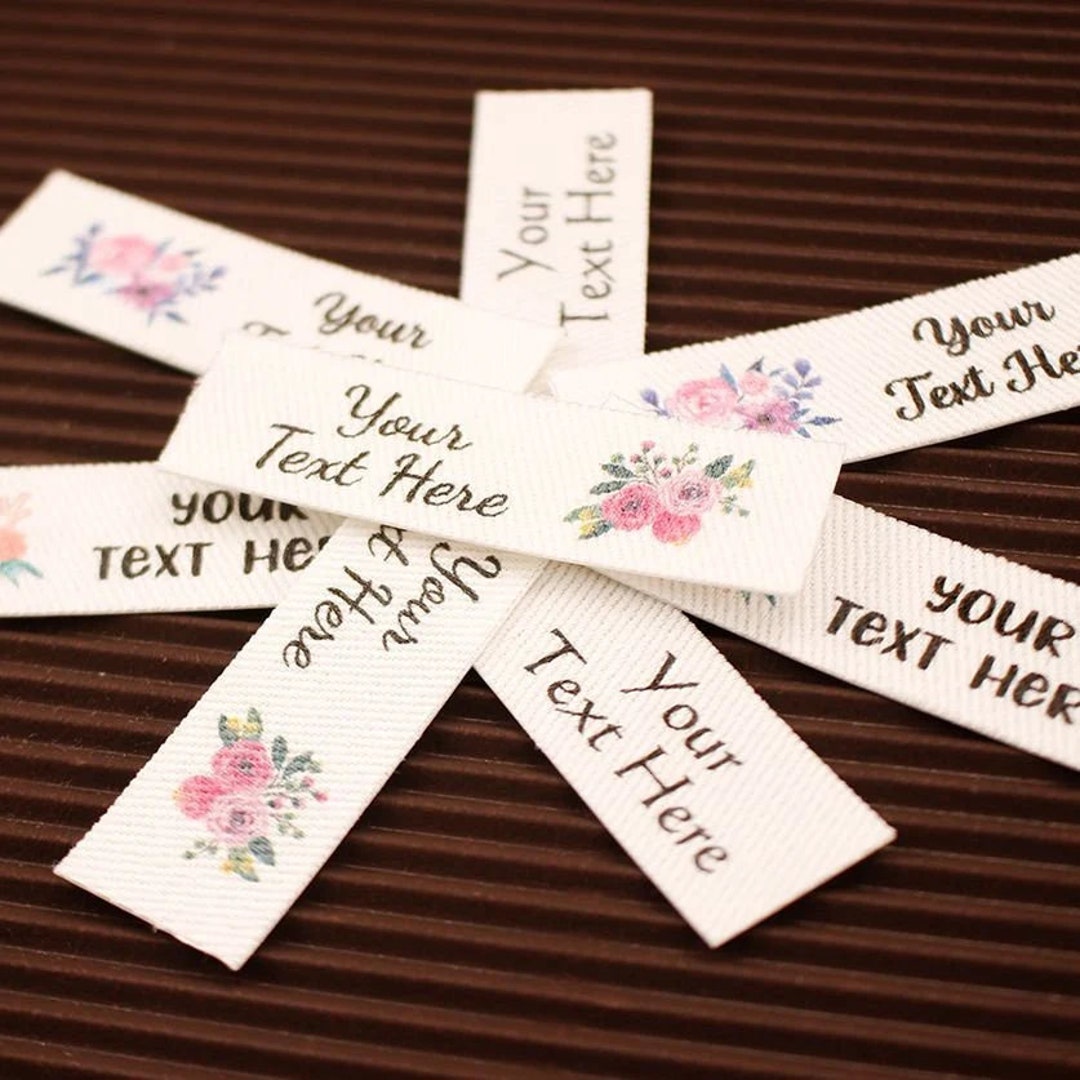 15x50mm 42 Piece ,iron on Name Labels Cotton With Logo or Text Sewing ...