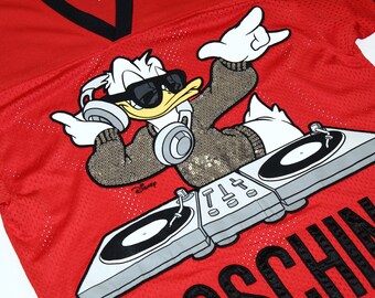 DEADSTOCK Moschino X H&M X Disney Donald Duck Mesh Jersey - Etsy DEADSTOCK Moschino X H&M X Disney Donald Duck Mesh Jersey - Etsy