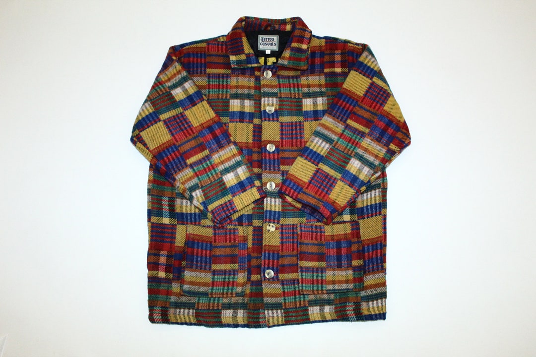 80s Lerros New Generation Recycled Patchwork Flannel Jacket - Etsy