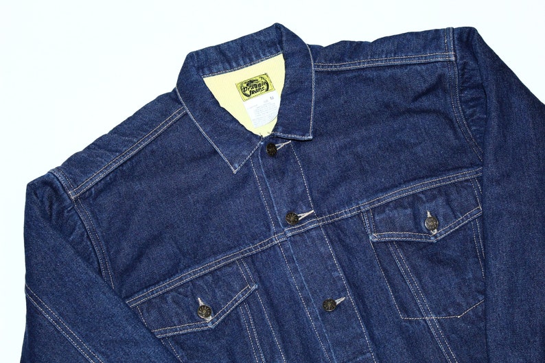 Draggin Jeans Raw Denim Biker Jacket With Protective Kevlar - Etsy