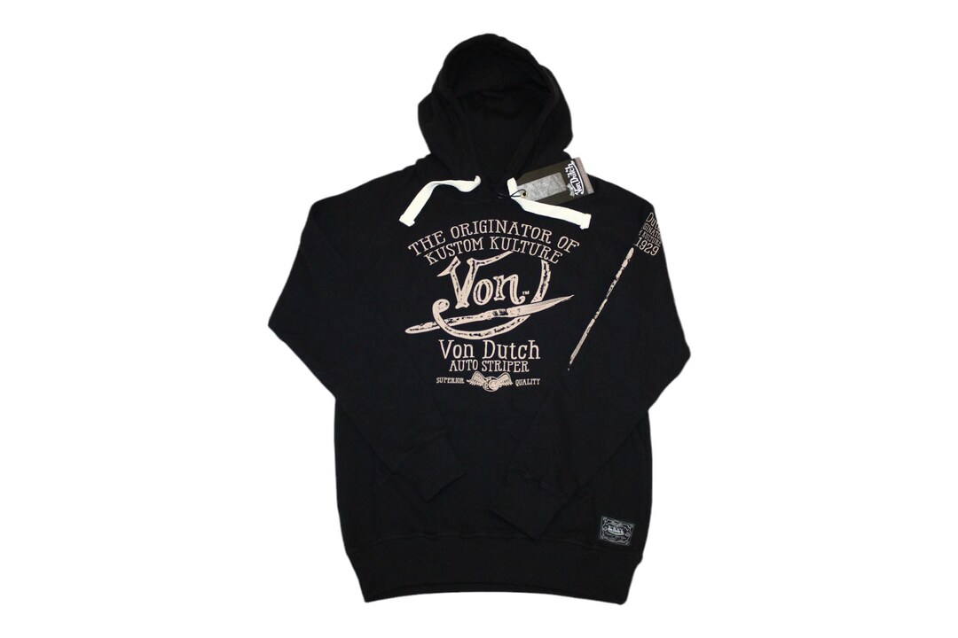 Von Dutch Graphic Print Fleece Line Baggy Cozy Hoodie - Etsy