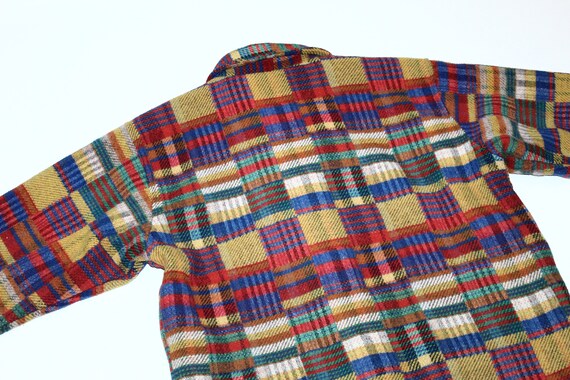 80s Lerros New Generation Recycled Patchwork Flannel … - Gem
