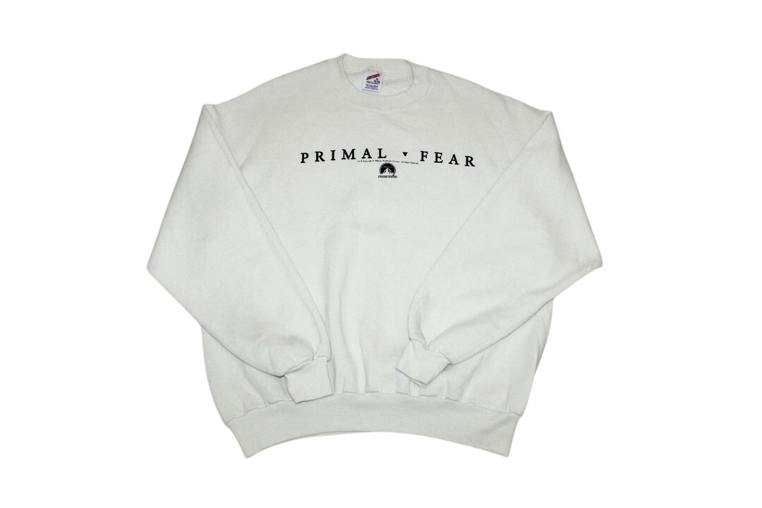 1996 Paramount Pictures Movie Primal Fear Logo Print by Jerzees Fleece Lined Baggy Crew ...