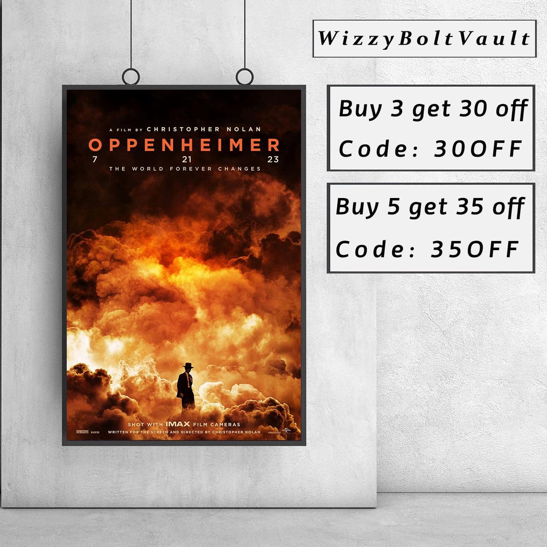 Oppenheimer Movie Posters, Limited Collectibles, High Quality Canvas ...