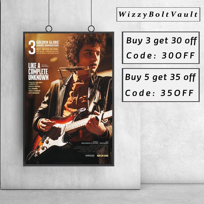 A Complete Unknown Movie Poster - Etsy