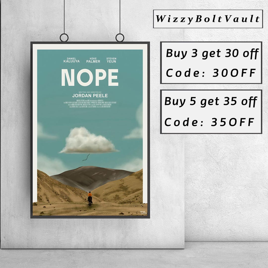 Nope Movie Posters, Limited Collectibles, High Quality Canvas Prints ...