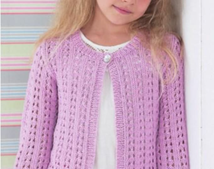 Beautiful Easy Knit Girls Cardigan- Two Patterns - Digital Download ...