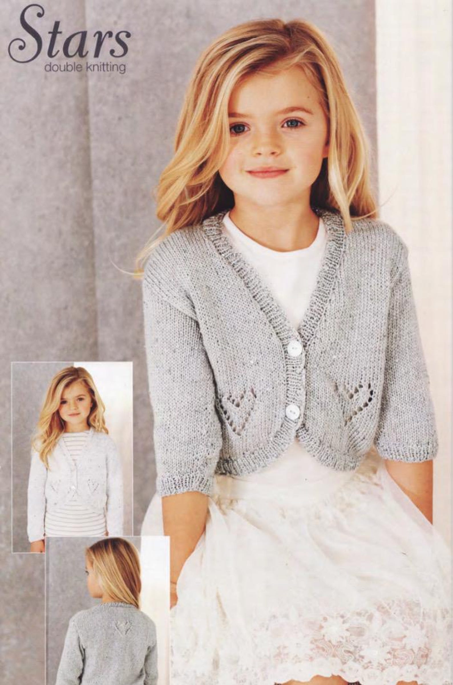 Beautiful Easy Knit Girls Cardigan- Two Patterns - Digital Download ...