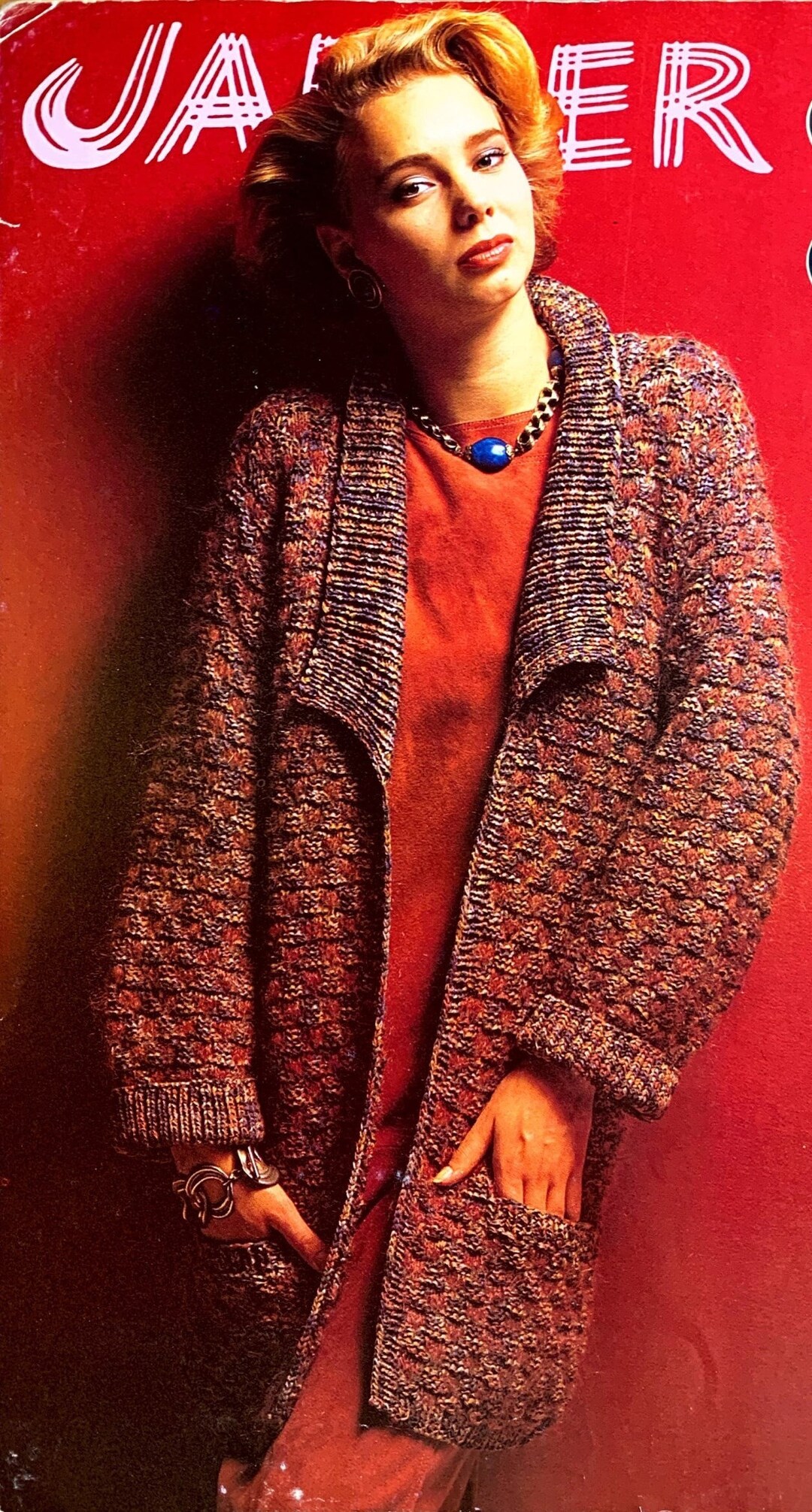 Ladies Long Jacket Knitting Pattern 1984 Ladies Knitted Long Jacket ...