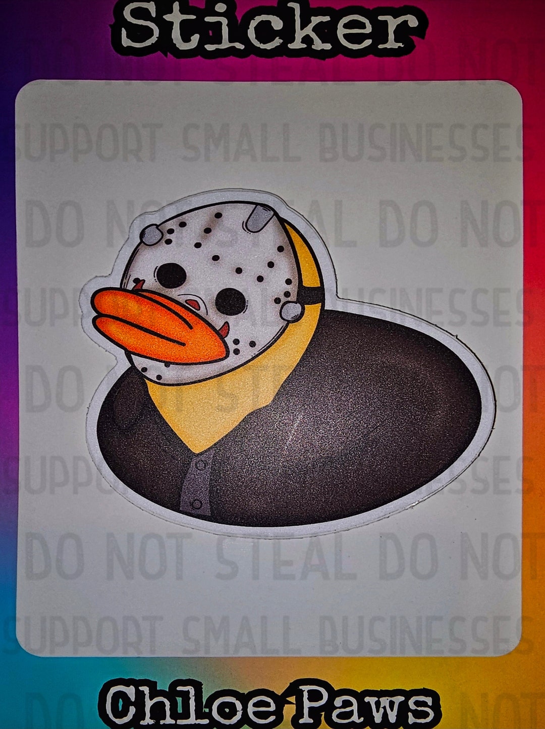 Friday the 13th Jason Voorhees Duck Horror Sticker Unique Decal for ...