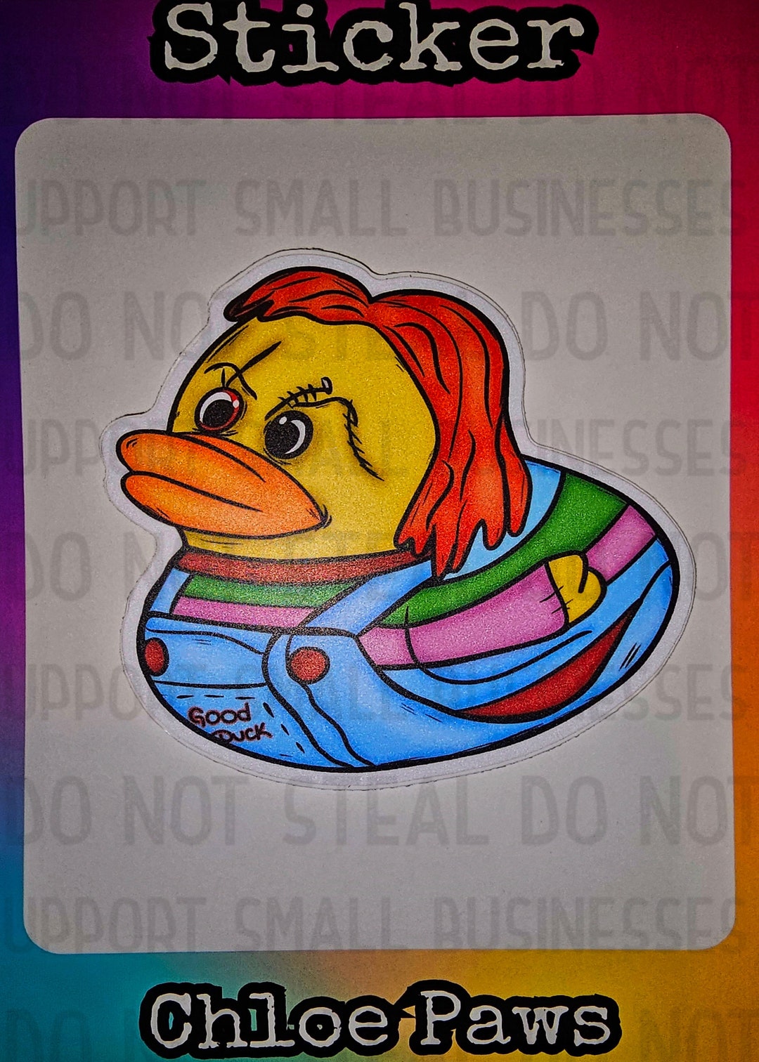 Chucky Horror Duck Sticker - Etsy