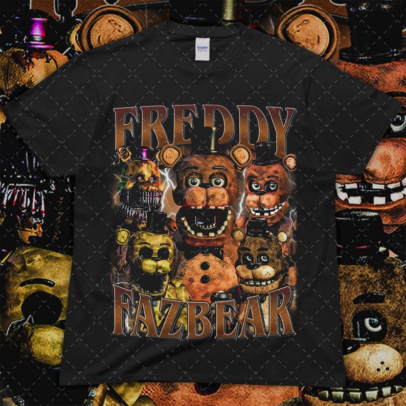 Freddy Fazbear Five Nights at Freddy's Vintage T-shirt, Gift for Woman ...
