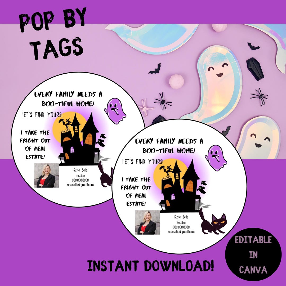 Real Estate Pop by Tags Client Gift Tag Fall Popby Popby Autumn Realtor ...