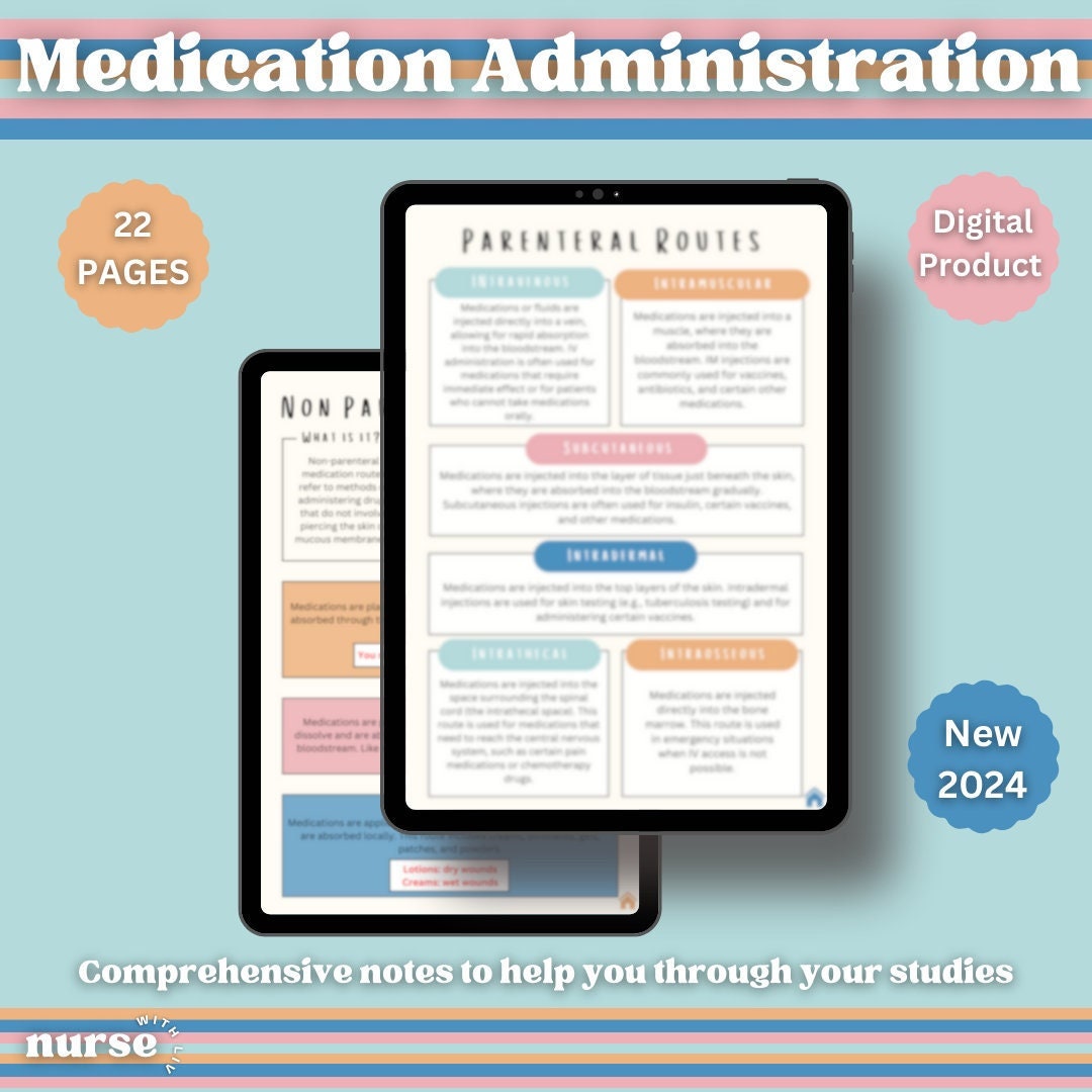 Medication Administration Study Guide Nursing School Guide Medication ...
