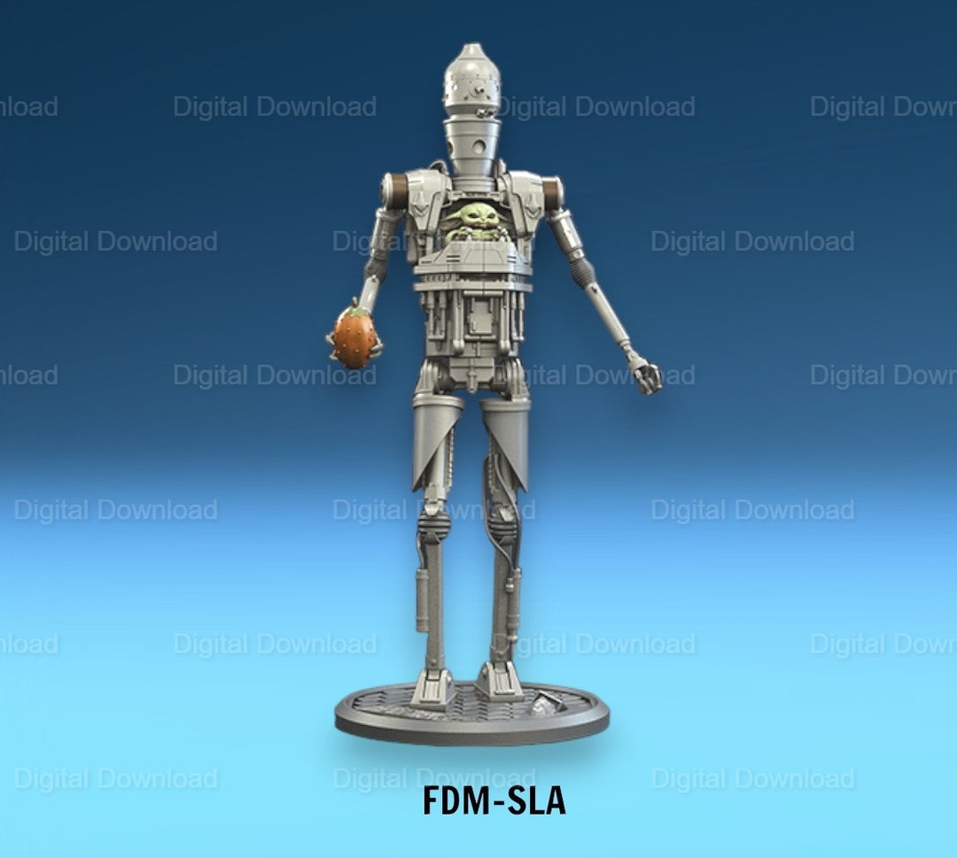 IG-12 With Grogu STL Files, IG-12 Droid 3D Model, IG12 Droid Miniature1 ...