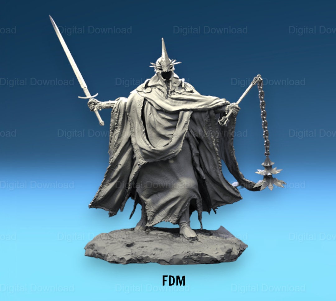 Lord of the Rings Witch King STL Files, Witch King 3D Model, Witch King ...