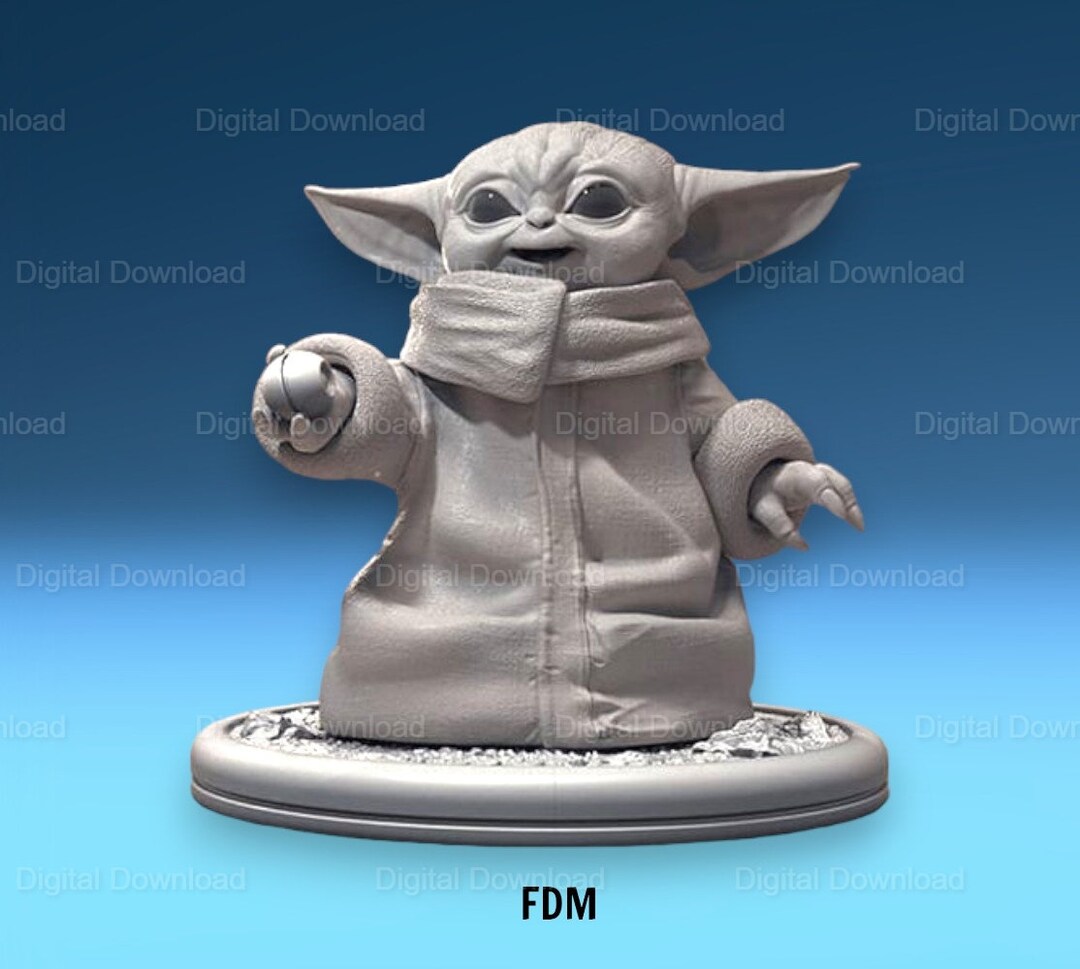 Baby Yoda STL Files, Baby Yoda 3D Model, Star Wars Miniature1 - Etsy